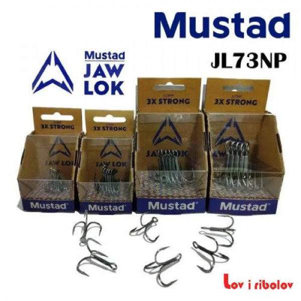 Trokraka udica Mustad JL73NP 3x strong titan steal