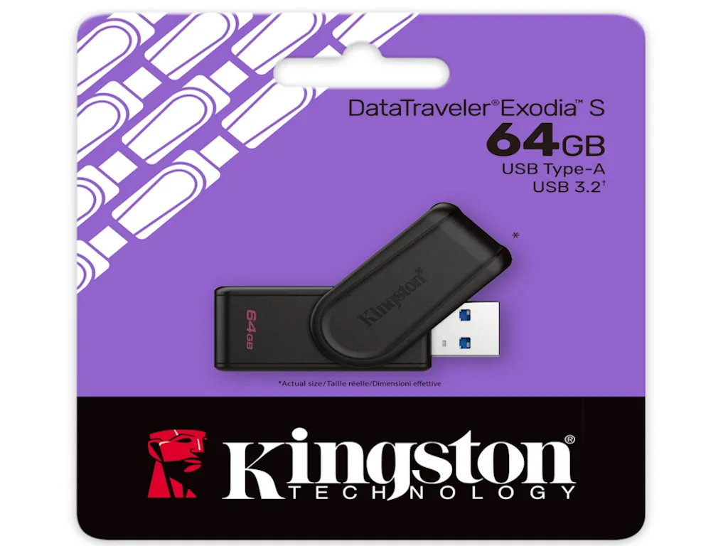 USB memorija KINGSTON DTXS/64GB/64GB/DataTraveler Exodia S/3.2/crna