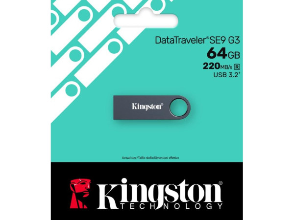 USB memorija KINGSTON KE-U2X64-1AC/DataTraveler SE9 G3/Dark Nickel (KE-U2X64-1AC)