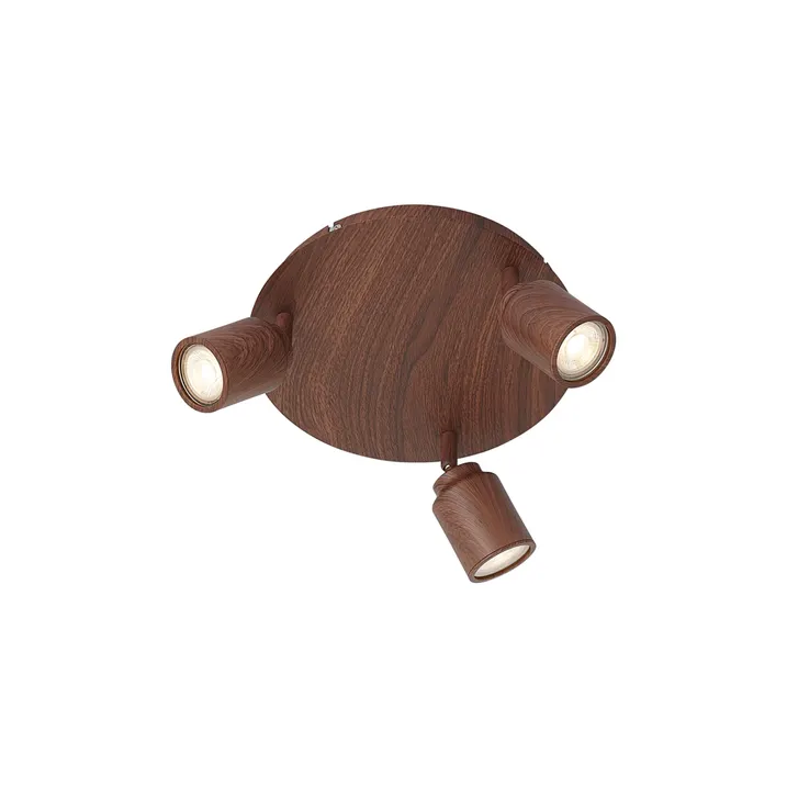 Japandi plafonska lampa tamno drvo sa podesivim spotovima 3-svetla IP44 - Ducha