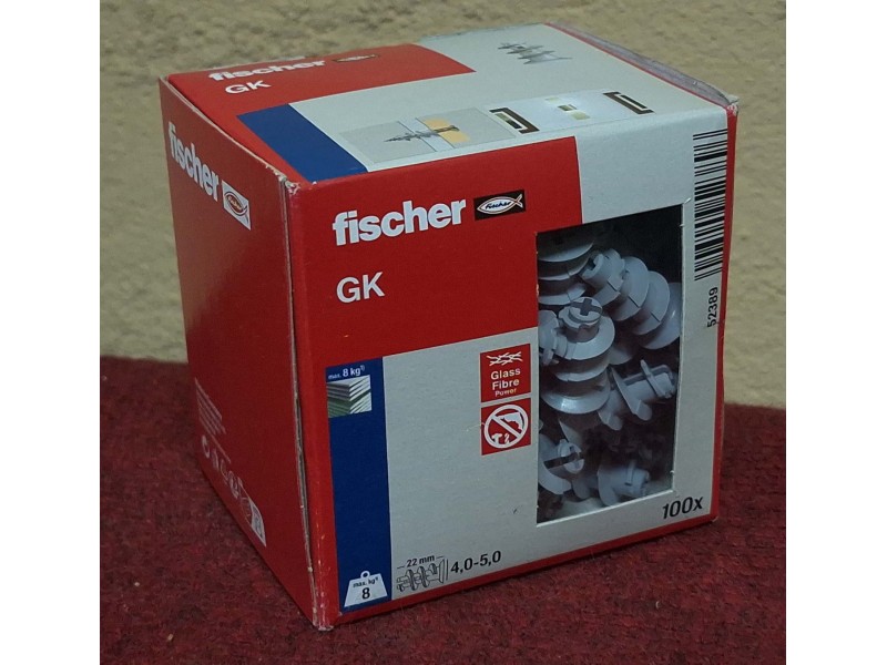 Fischer tipl za gips (puž) 100kom komplet