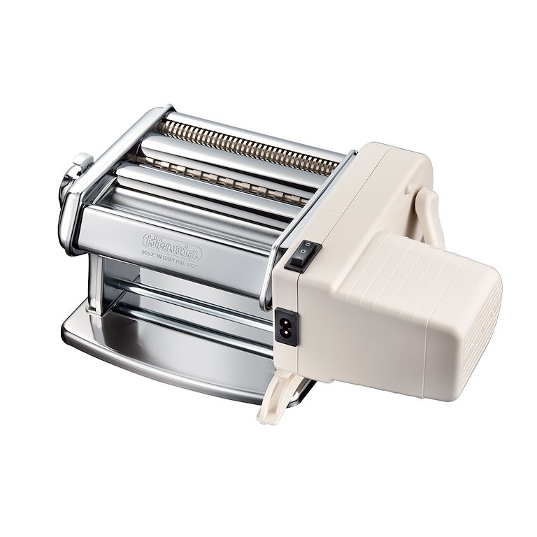 11. MAŠINA ZA TESTENINE “TITANIA ELECTRIC”, VALJCI ZA LASAGNE 150MM(SFOGLIA), TAGLIOLINI 2MM I FETTUCCINE 6,5MM “IMPERIA TITANIA+PASTAFACILE” – IMPERIA, CENA: 20.376 DIN.