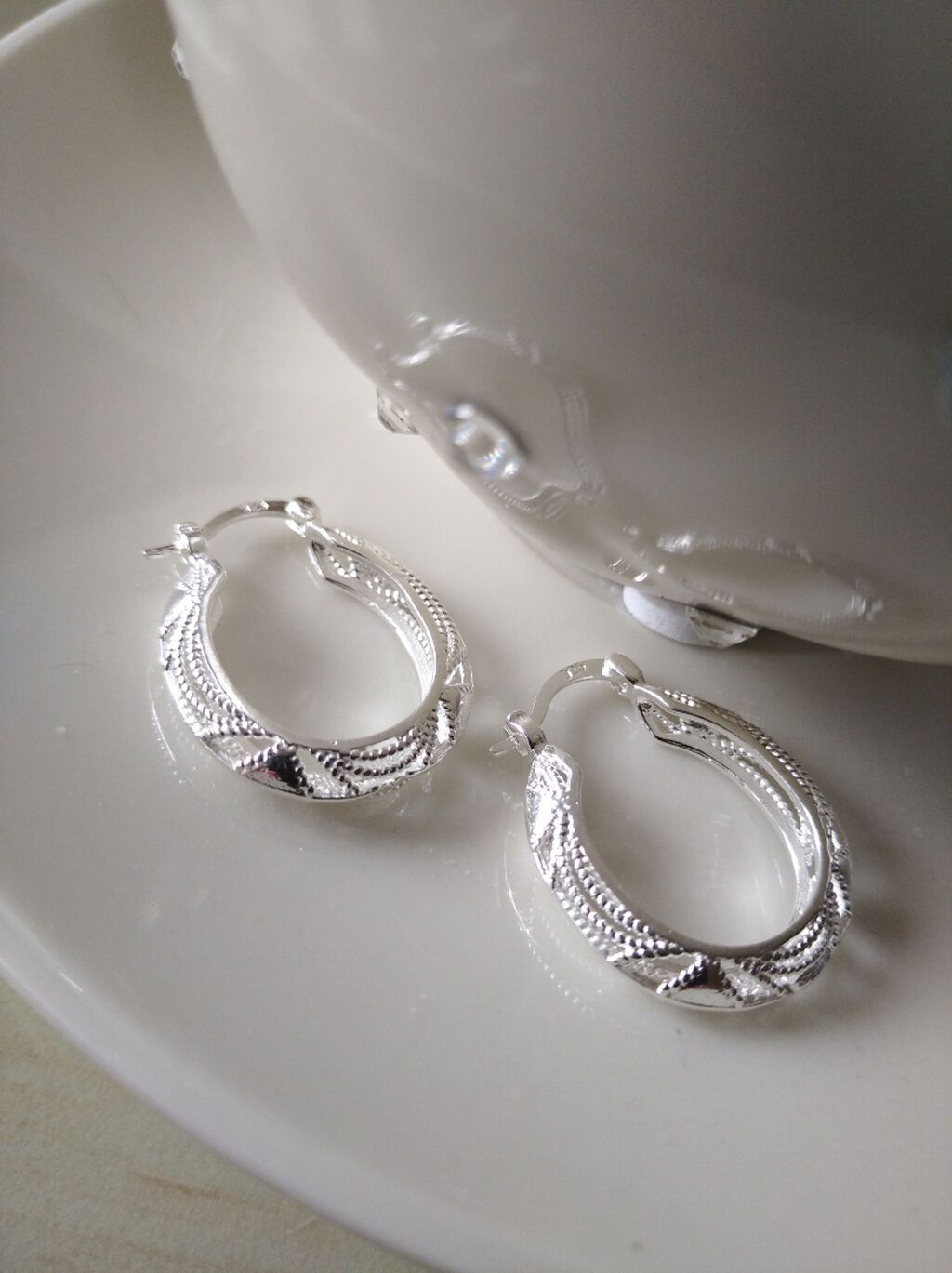 Minđuše zig 925 - Materijal: srebro (žig 925) - Model: ovalne alke