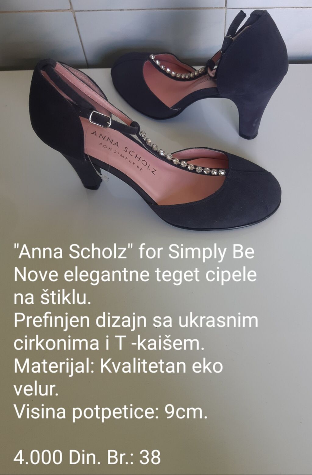 Anna Scholz for Simply Be – elegantne teget cipele na štiklu - Model