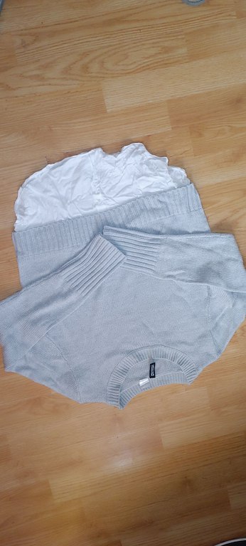 H&M džemper – sivi, veličina XS (EUR/US XS) - Model: klasični