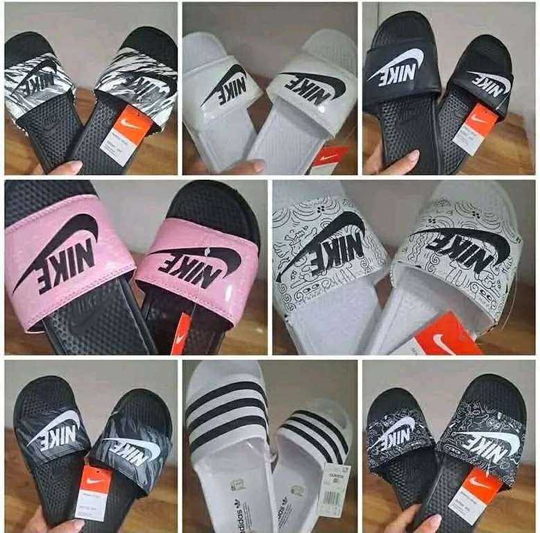 Nike i Adidas klasične papuče – više modela i boja 2 para 4900 dinara