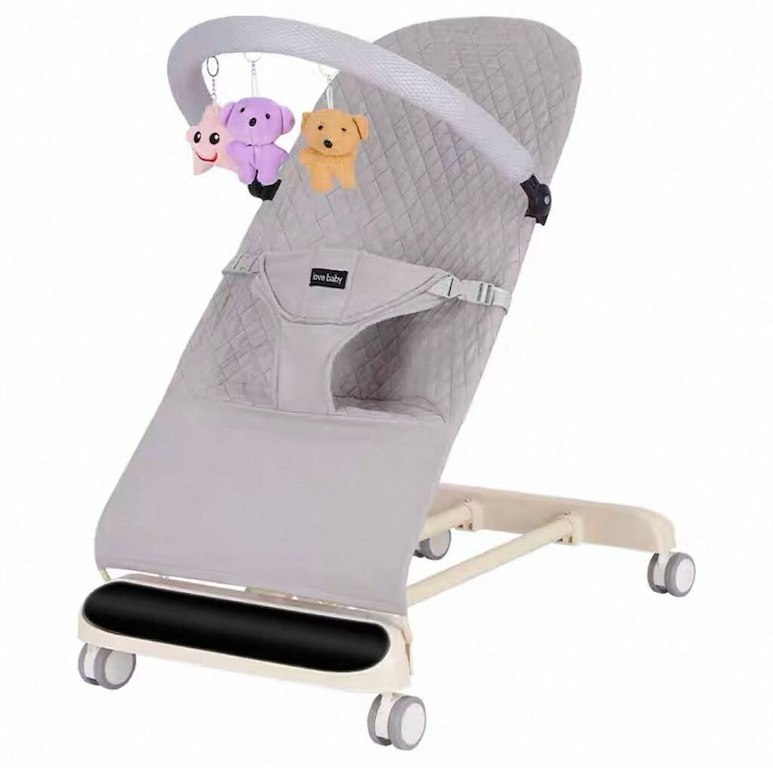 Ležaljka/ljuljaška za bebe sa točkićima i igračkama - Ergonomski