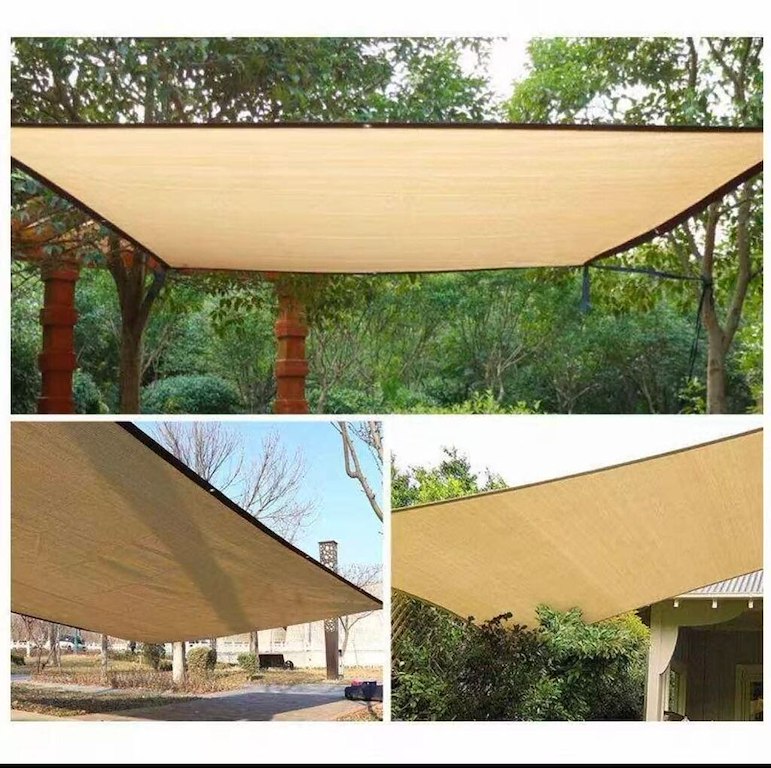 Tenda za dvorište – pravougaona, zaštita od sunca, HDPE materijal NOVO
