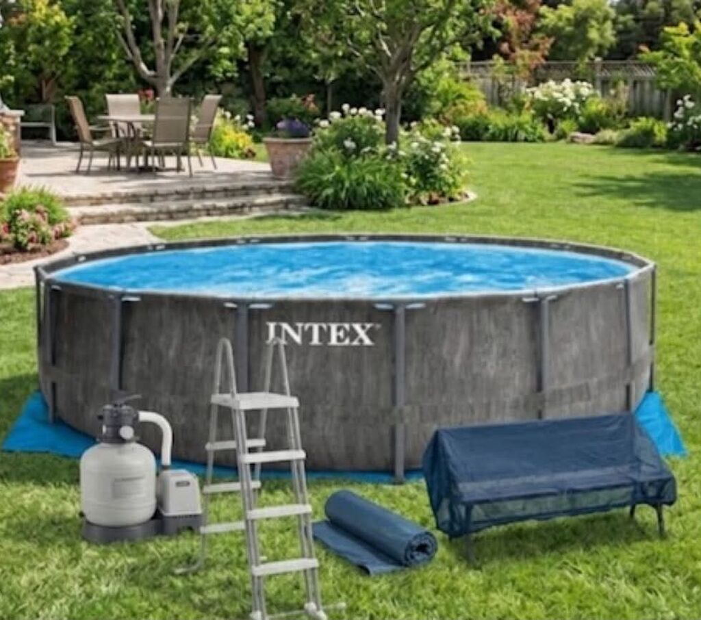    INTEX Greywood Prism Frame Bazen (457 x 122 cm) – Premium Set za