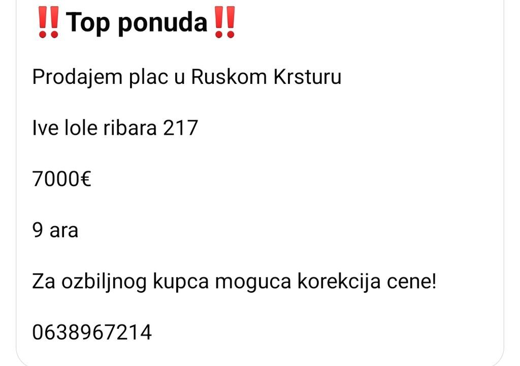 Sve vam je na slici ostale info pozovite