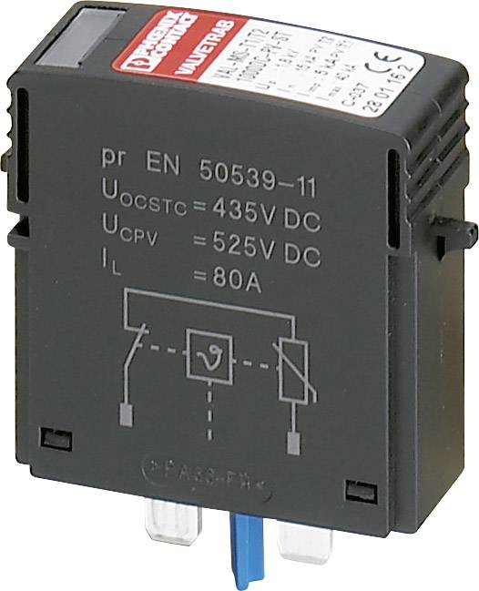 Phoenix Contact 2801162 VAL-MS-T1/T2 1000DC-PV-ST utikac za zastitu od prenapona Zastita od prenapona za: fotonaponski uredjaj 15 kA 1 kom.