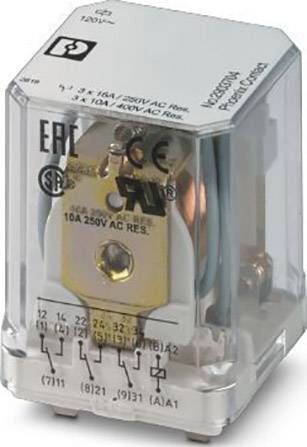 Phoenix Contact 2225536 REL-PR3-120AC/3X21 relej 120 V/AC 38,6 mm
