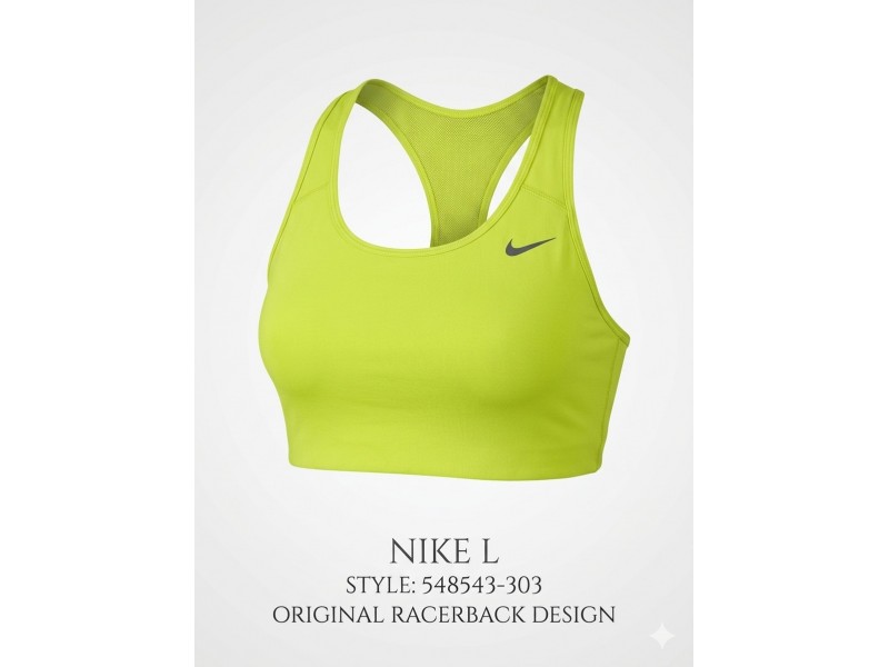 NIKE Original neon-žuti sportski bra - top–L veličina
