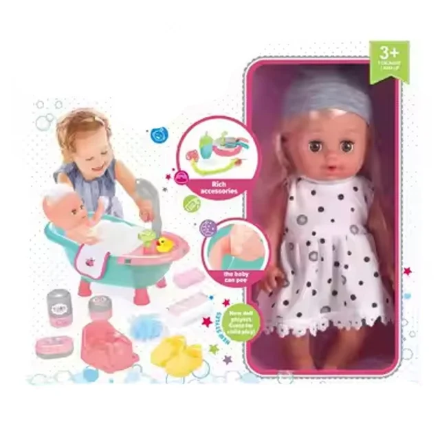 Lutka sa kadom za kupanje i dodacima za negu bebe - interaktivni set za igru