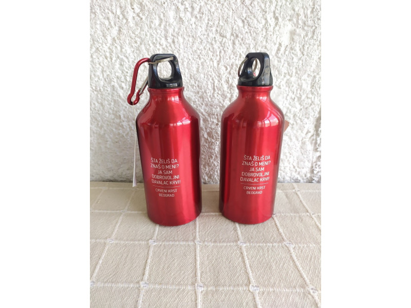 CRVENE Sportske Boce Campus 400 ml - 2 Komada