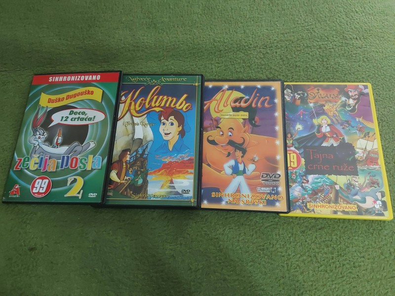 DVD crtani filmovi 4 kom