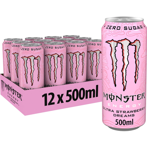 Monster Strawberry Dreams 0,5l x 12 limenki XXL