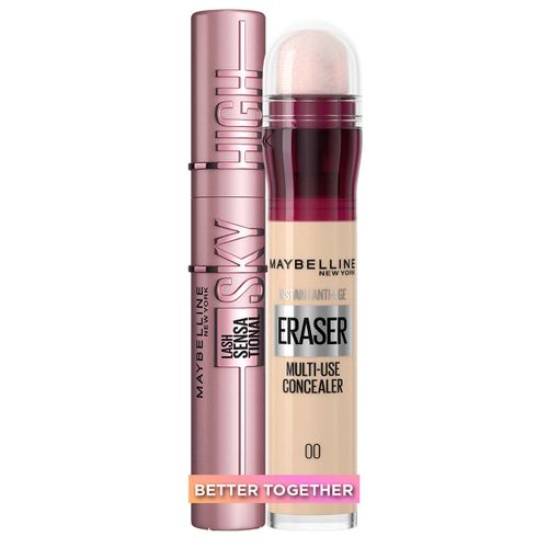 Maybelline New York Lash Sensational Sky High Mascara + Maybelline New York Instant Anti-Age Eraser Concealer - 00 Ivory