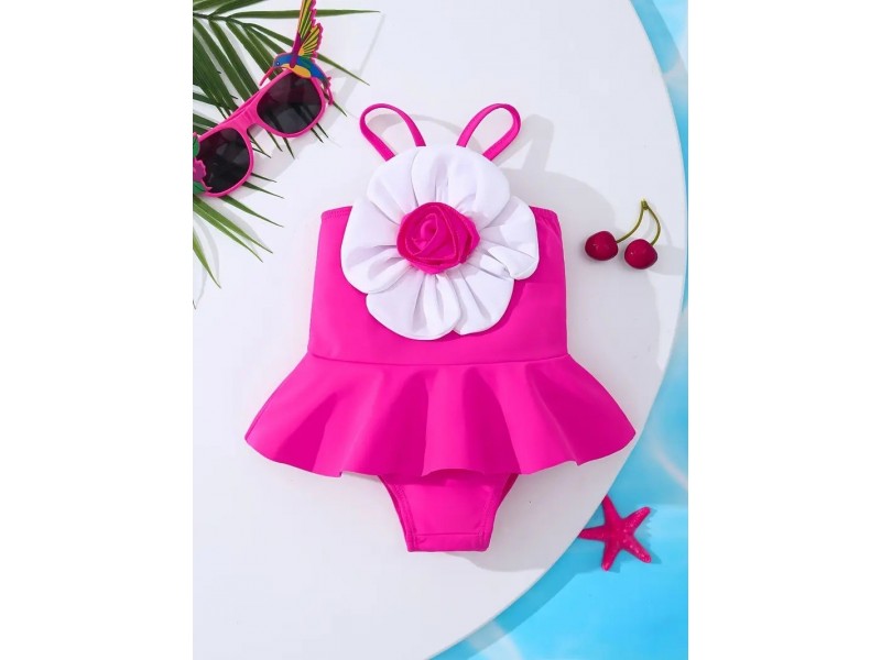 Jednodelni kupaci za bebe Pink Flower 9-12m NOVO