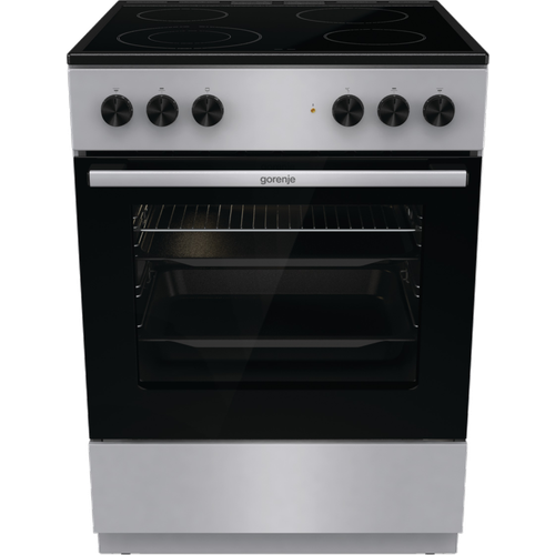 Gorenje GEC6A41SC Staklokermički šporet, Ventilatorska rerna , Žičane vođice, Širina 60 cm