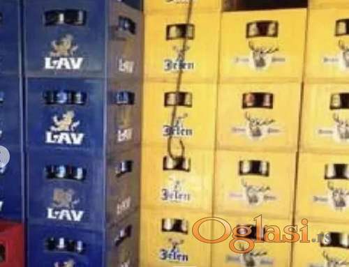 Gajbe sa flašama – Jelen, Lav, Merak i MB pivo