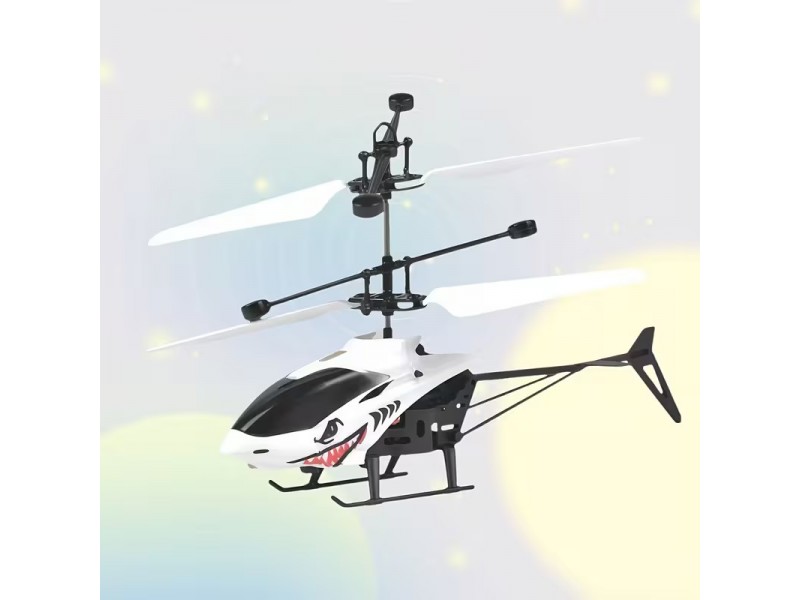 Helikopter na senzor sa LED svetlom, beli