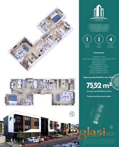 Novogradnja Vetrernik-76 m2