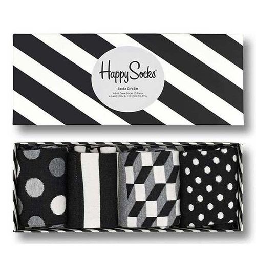 Happy Socks Lfs Box čarape 4-Pack klasične crno-bele čarape