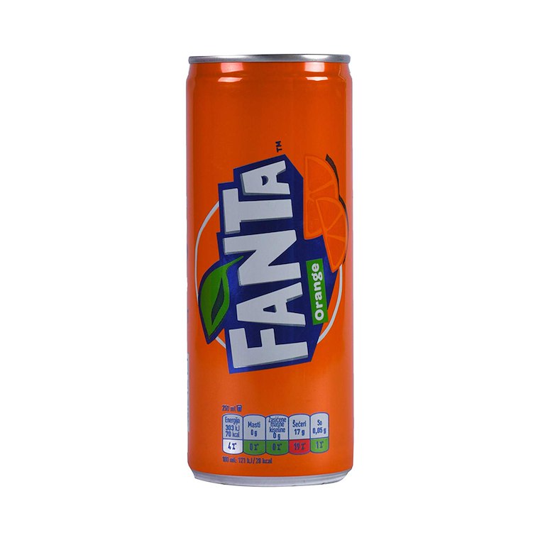 Fanta sok orange slim 250ml can fanta