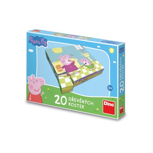 Dino Peppa Pig drvene kockice 20 komada