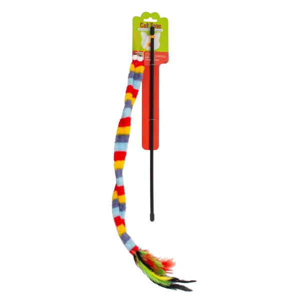 Farmcompany Igračka za mačke štap sa plišanom gusenicom 46cm G-MIX263