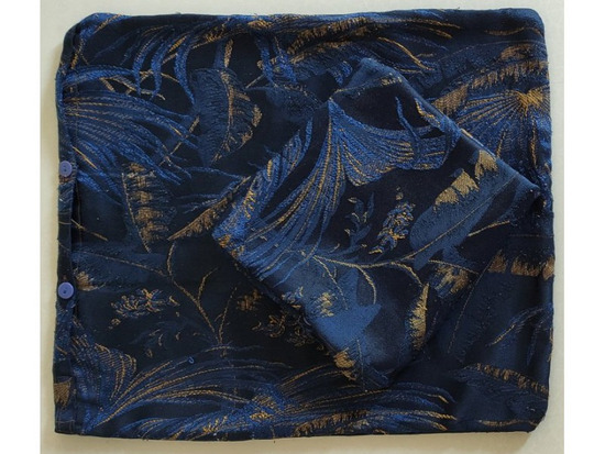 Vintage zlatno plavo crna jastucnica 48 x 42 cm