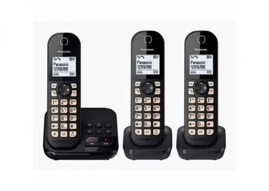 Bežicni telefon Panasonic KX-TGC463GB sa tri slušalice i sekretaricom