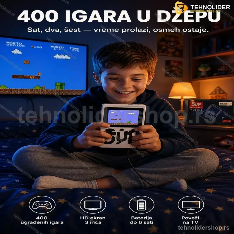 Konzolica za Decu – 400 Igara, HD Ekran i 6 Sati Zabave