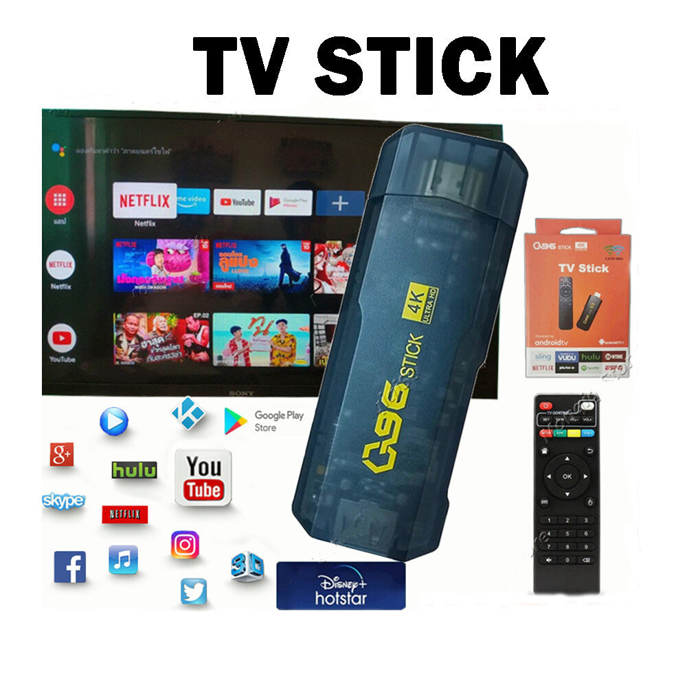 Android TV Stik Q96 4K | 8GB RAM + 128GB | Smart TV Box