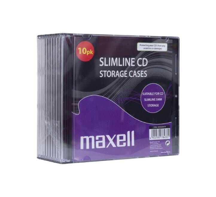 Maxell CD kutija 5 mm Slim case 10 PAK 304460.00.TW - Crna