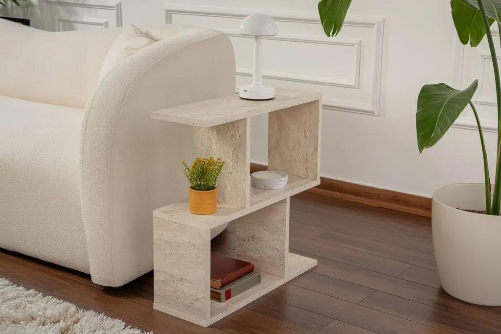 Hanah Home Klub sto Life, 60x60x20 cm, Krem