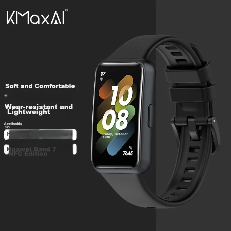 KMaxA Zamenski kaiš za Huawei Band 7, Crni