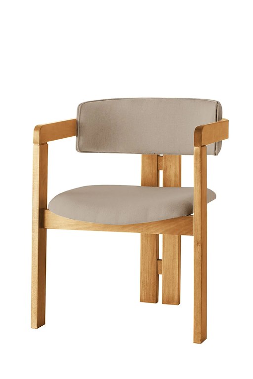 Hanah Home Trpezarijska stolica 58x76x49cm Hrast-Krem