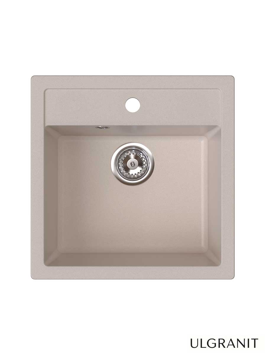 Granitna sudopera Ulgranit 48x48cm Bež ULG480 ø90