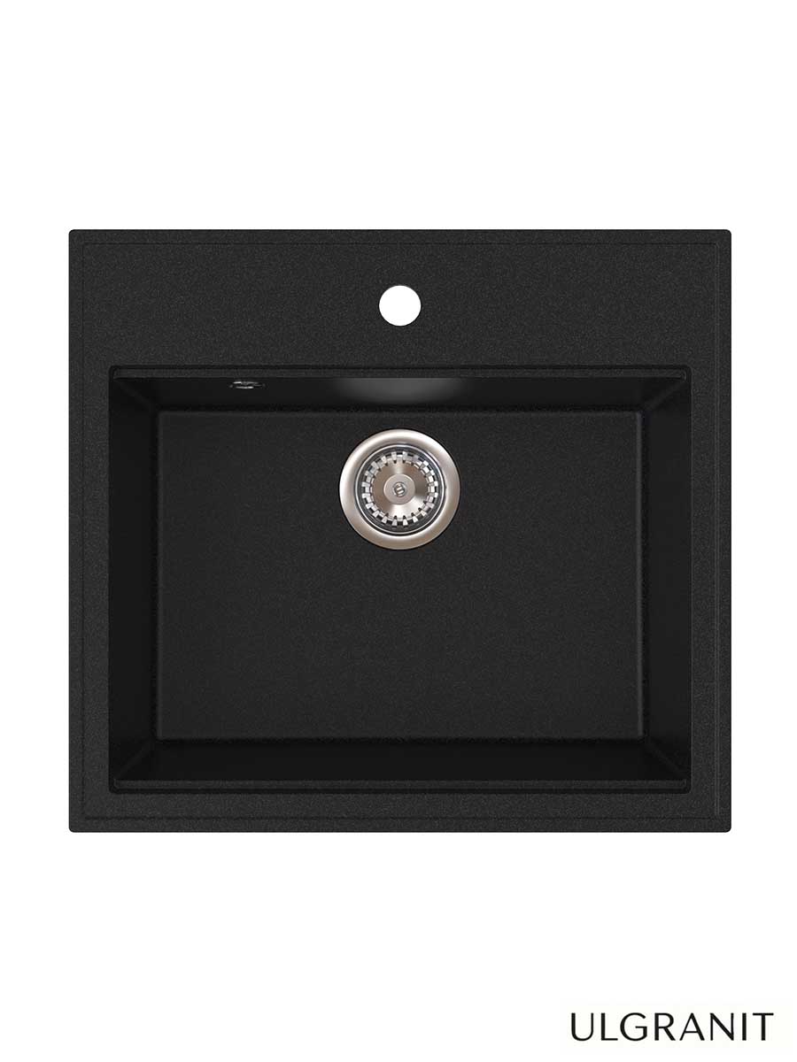 Granitna sudopera Ulgranit 56x51cm Crna ULG560 ø90