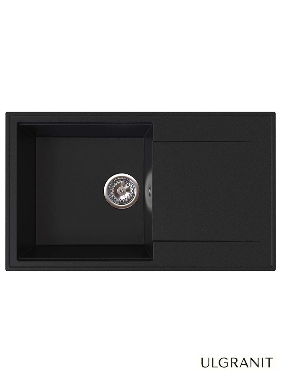 Granitna sudopera Ulgranit 78x46cm Crna ULG780 ø90