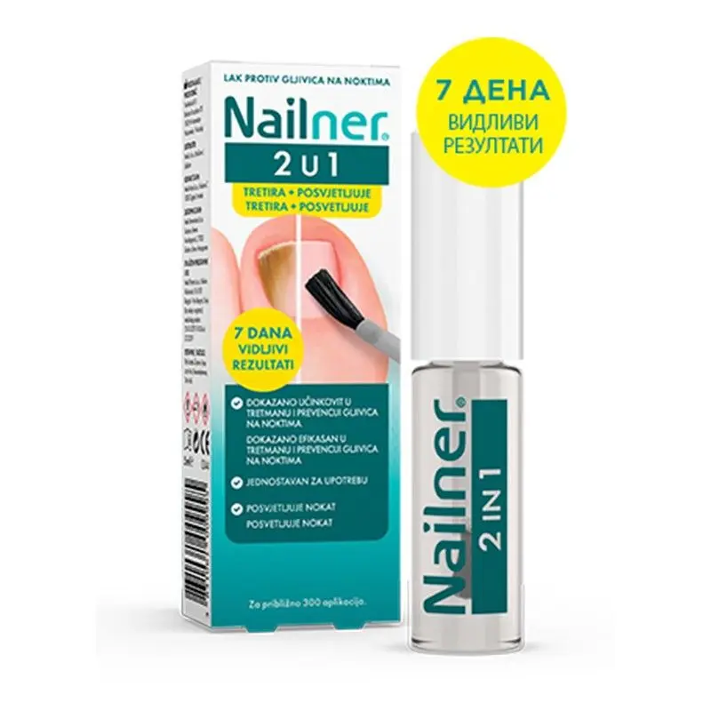 Nailner Lak za nokte 2 u 1, 5 ml