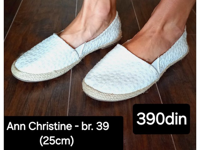 Ann Christine ženske espadrile baletanke bele br. 39