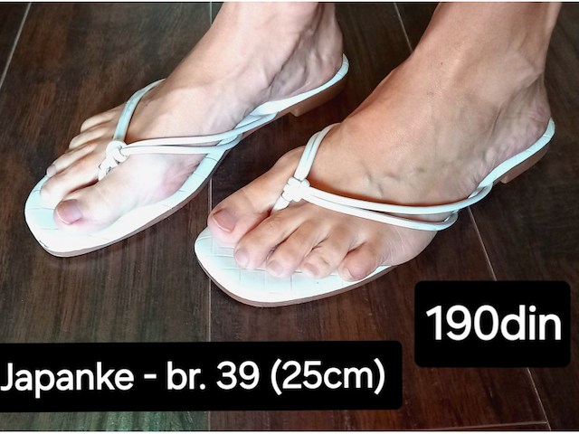 Ženske japanke bele br. 39