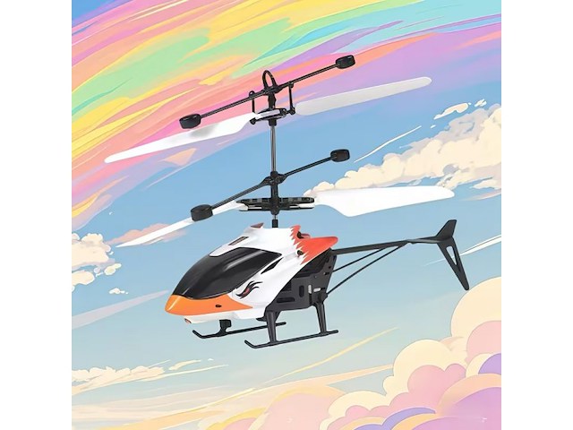 Helikopter na senzor sa LED svetlom, šareni