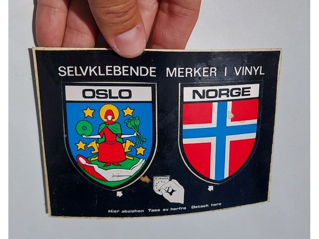 Oslo Norveška nalepnica razglednica