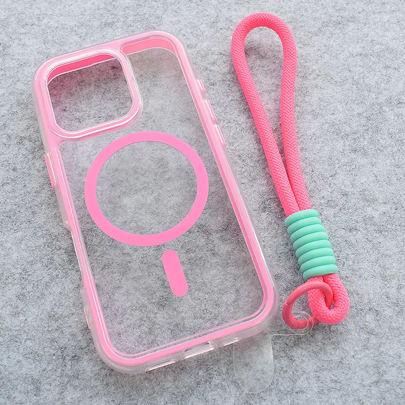 Maska za iPhone 16 Pro Mag Case Grip and Go roze