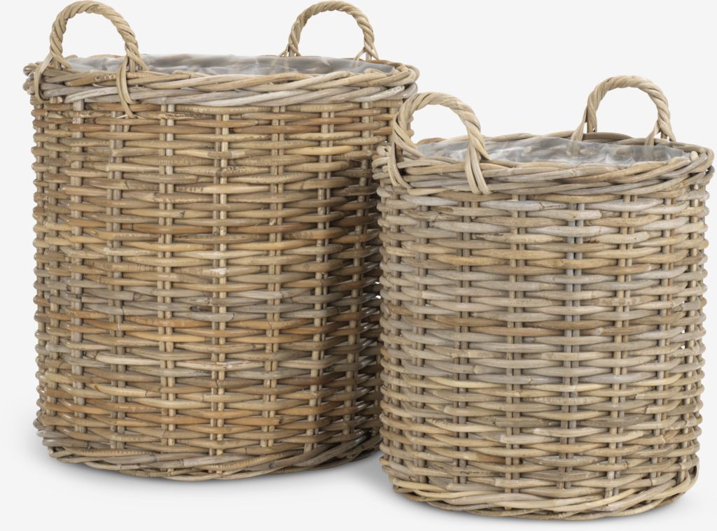 Pletena saksija SANSEBIE Ø50/40 kubu natur 2kom/set