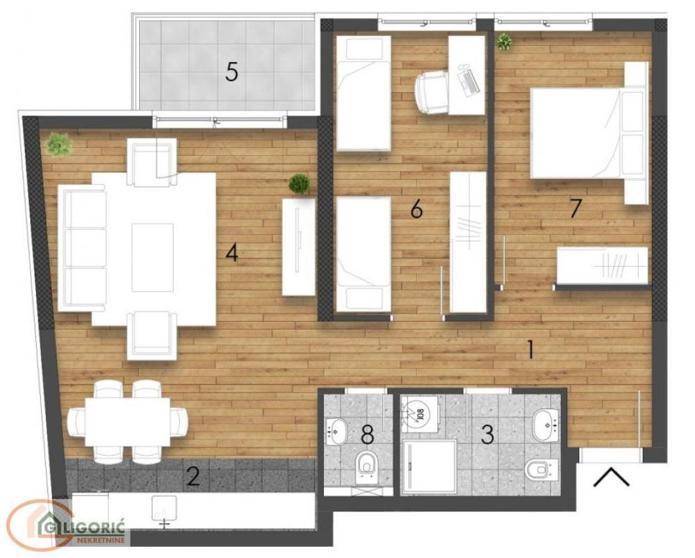 Trosoban stan na prodaju, 69m2, 278.000€